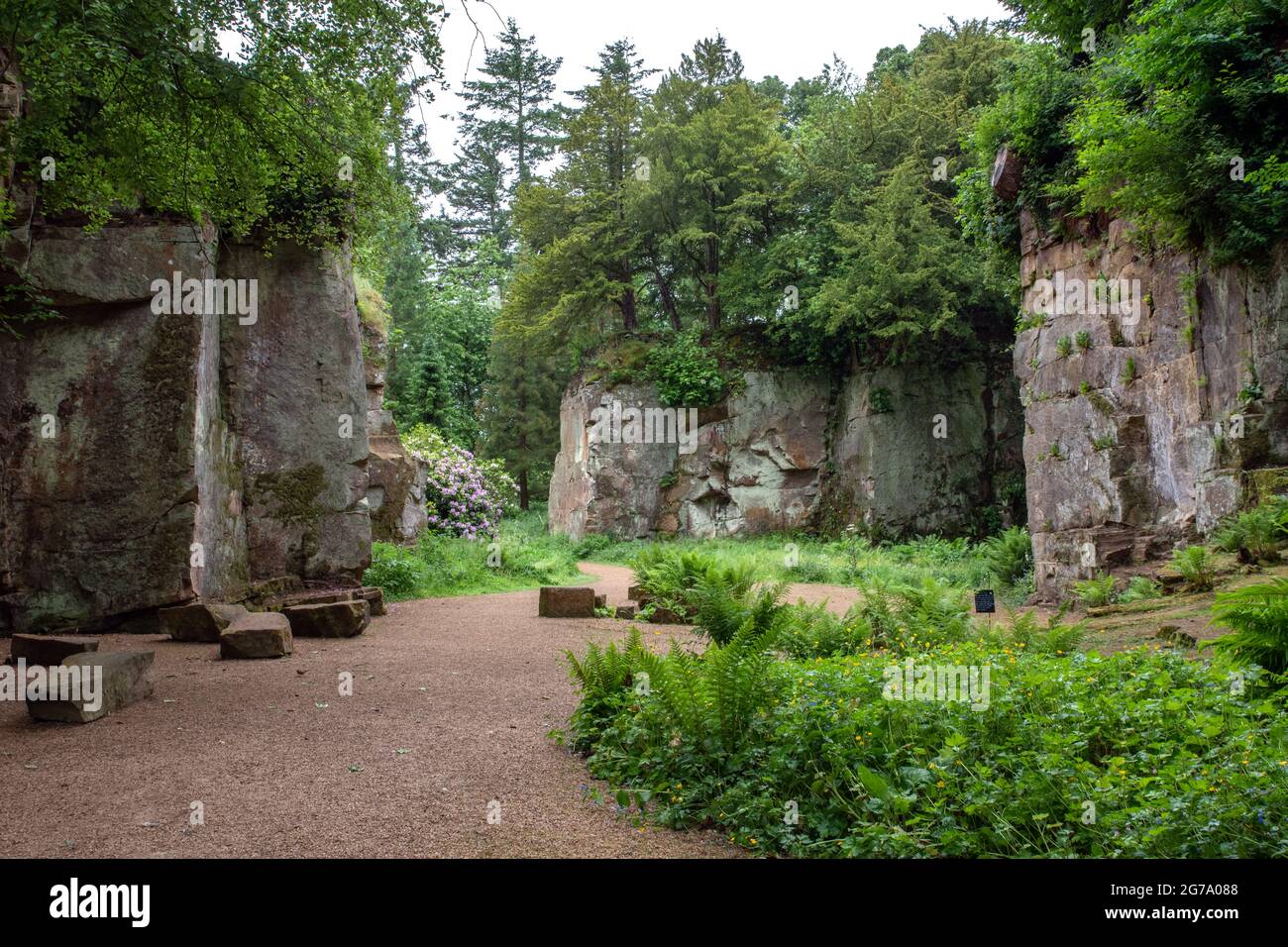 Belsay hall quarry garden hi-res stock photography and images - Alamy