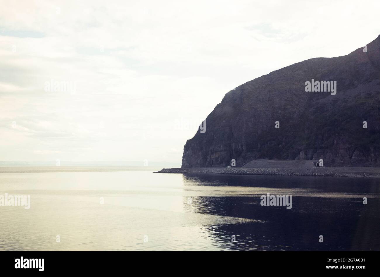 Sea, road, landscape, Finnmark, Norway Stock Photo - Alamy