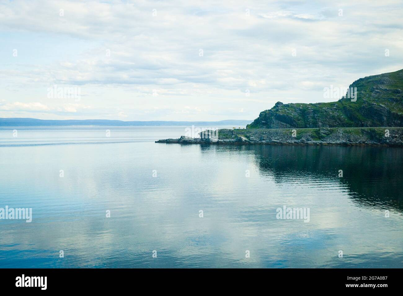 Sea, road, landscape, Finnmark, Norway Stock Photo - Alamy