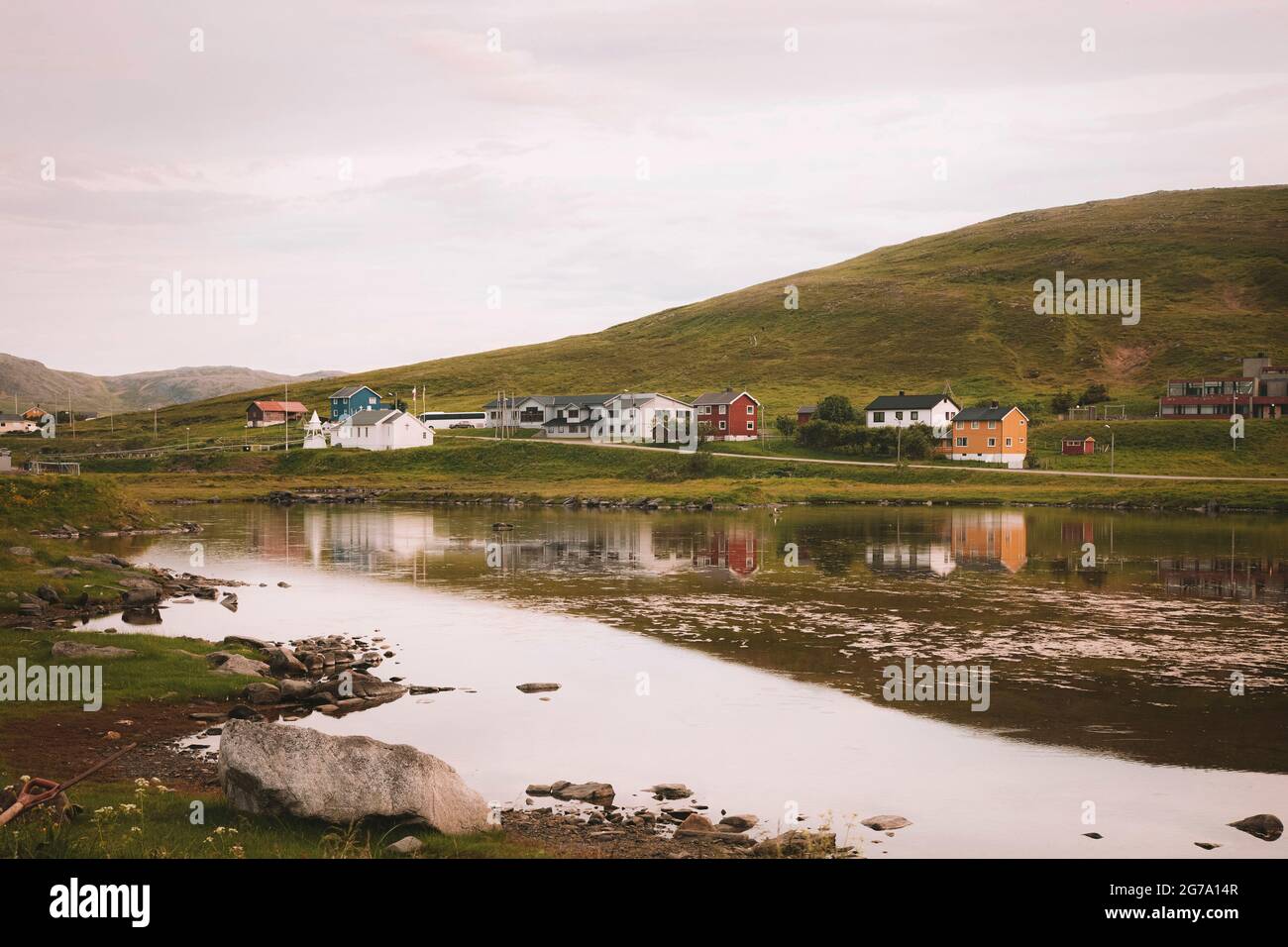 Fishing village Skarsvag in Norway, houses, Skarsvag, landscape ...