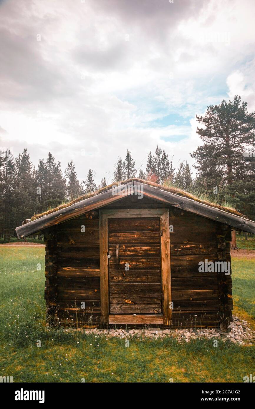Wooden house in Karasjok, museum, Sami, house, tradition, Finnmark ...