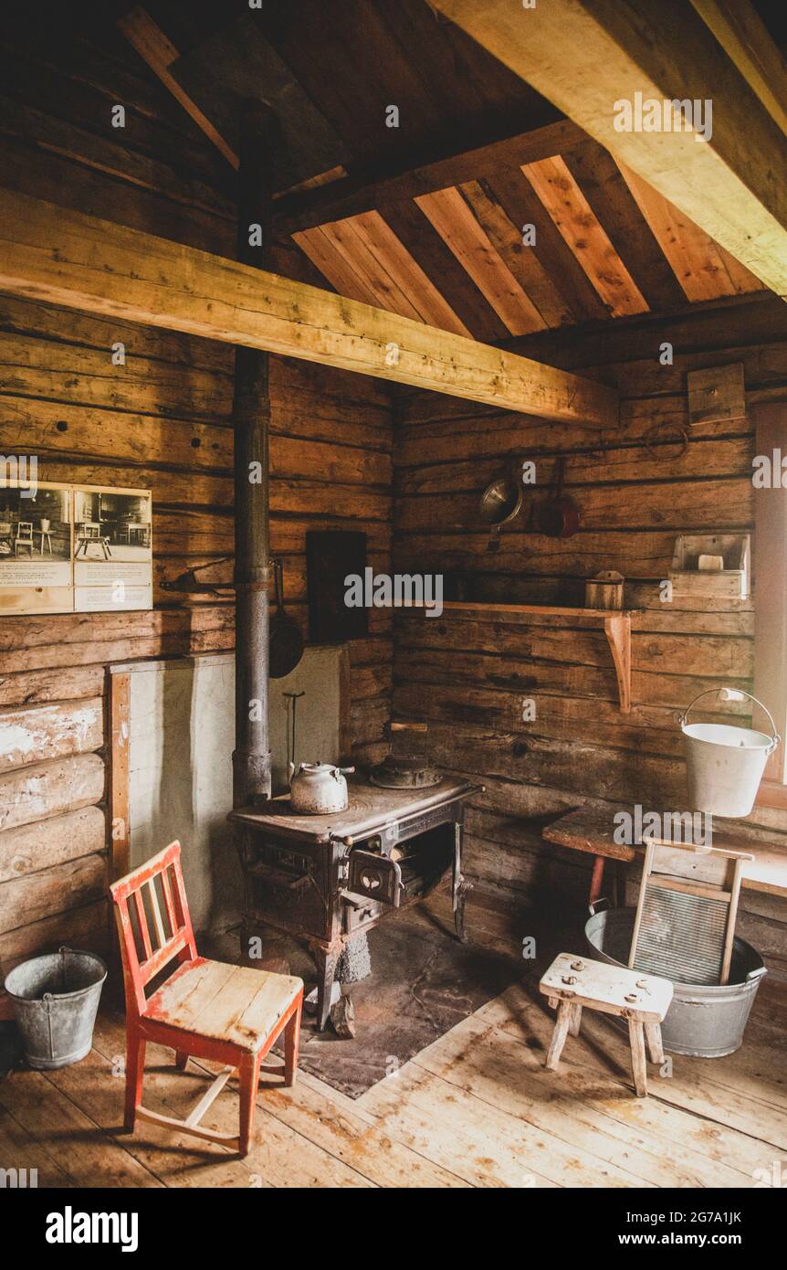 Wooden house in Karasjok, museum, Sami, house, tradition, Finnmark ...