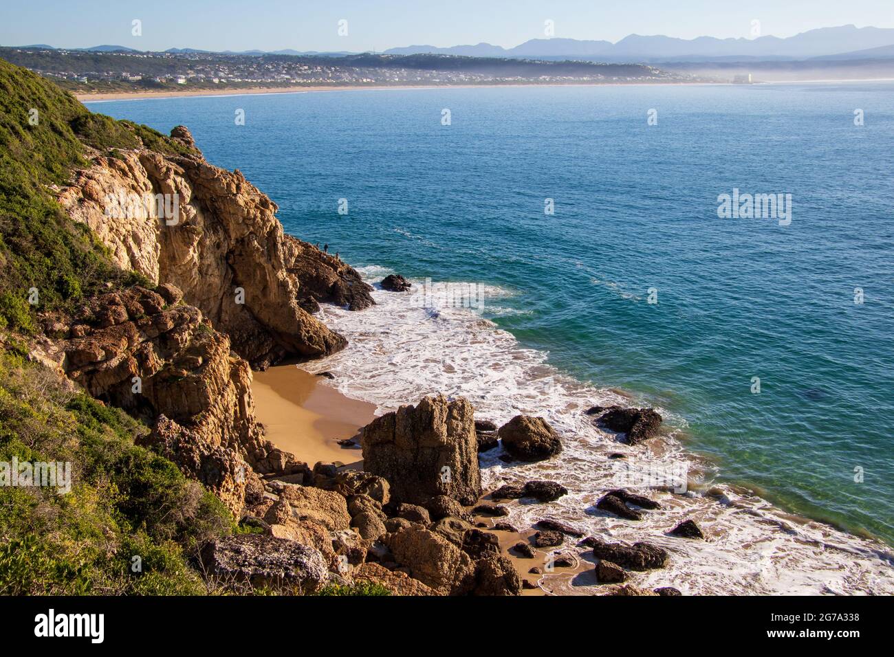 Plettenburg Bay - the popular coastal town seen from the Robberg Nature ...