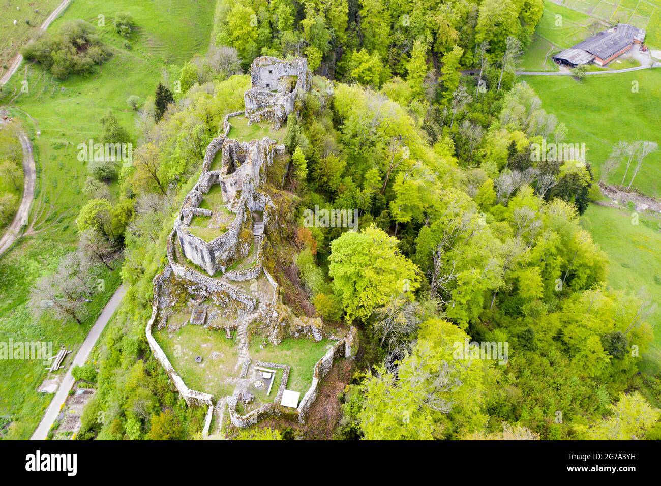 Castle ruins in the Jura Stock Photo - Alamy