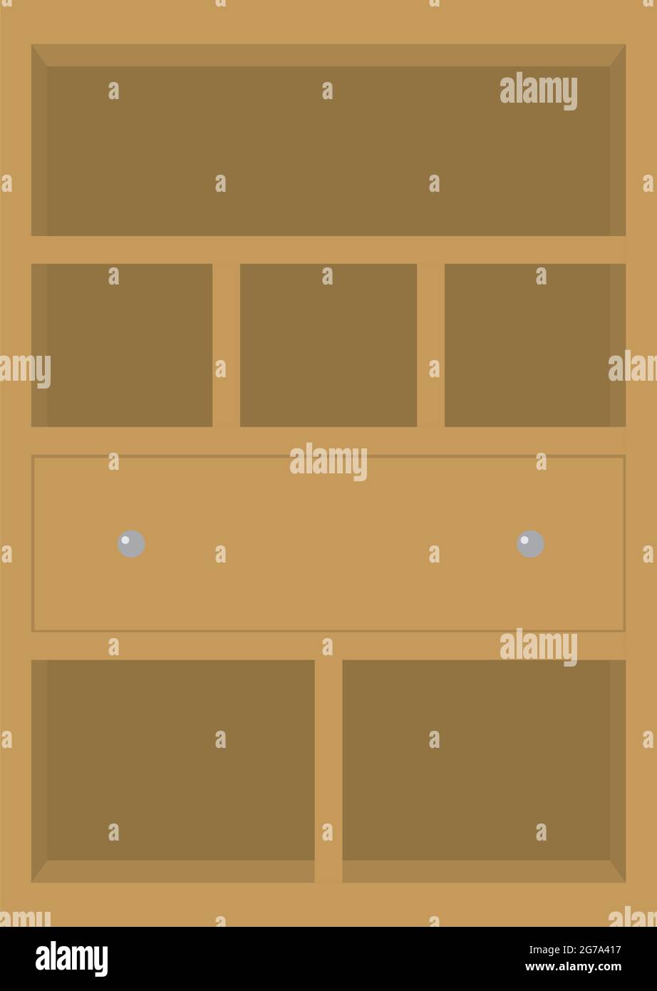 Wooden book shelf white Stock Vector Images - Alamy