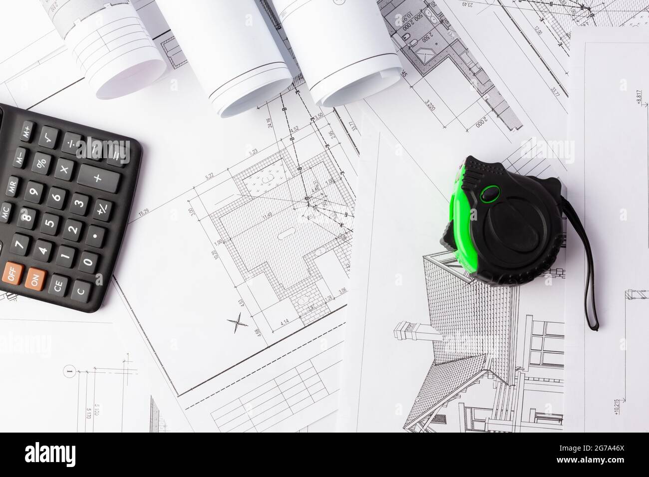 Cost of construction, house design, civil construction Stock Photo - Alamy