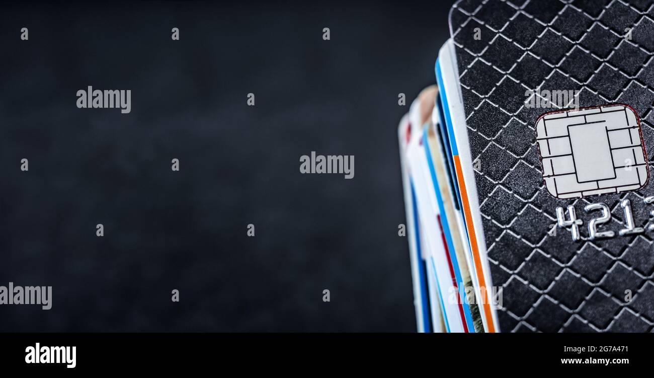 Credit cards stack Stock Photo - Alamy