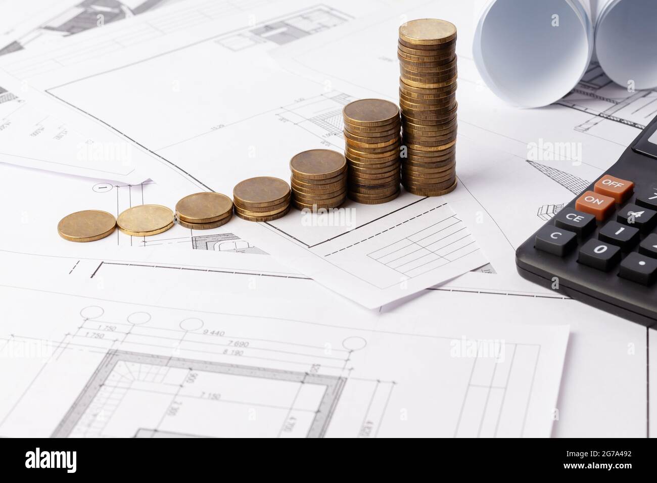 rising design prices, rising construction prices. Copy space Stock ...