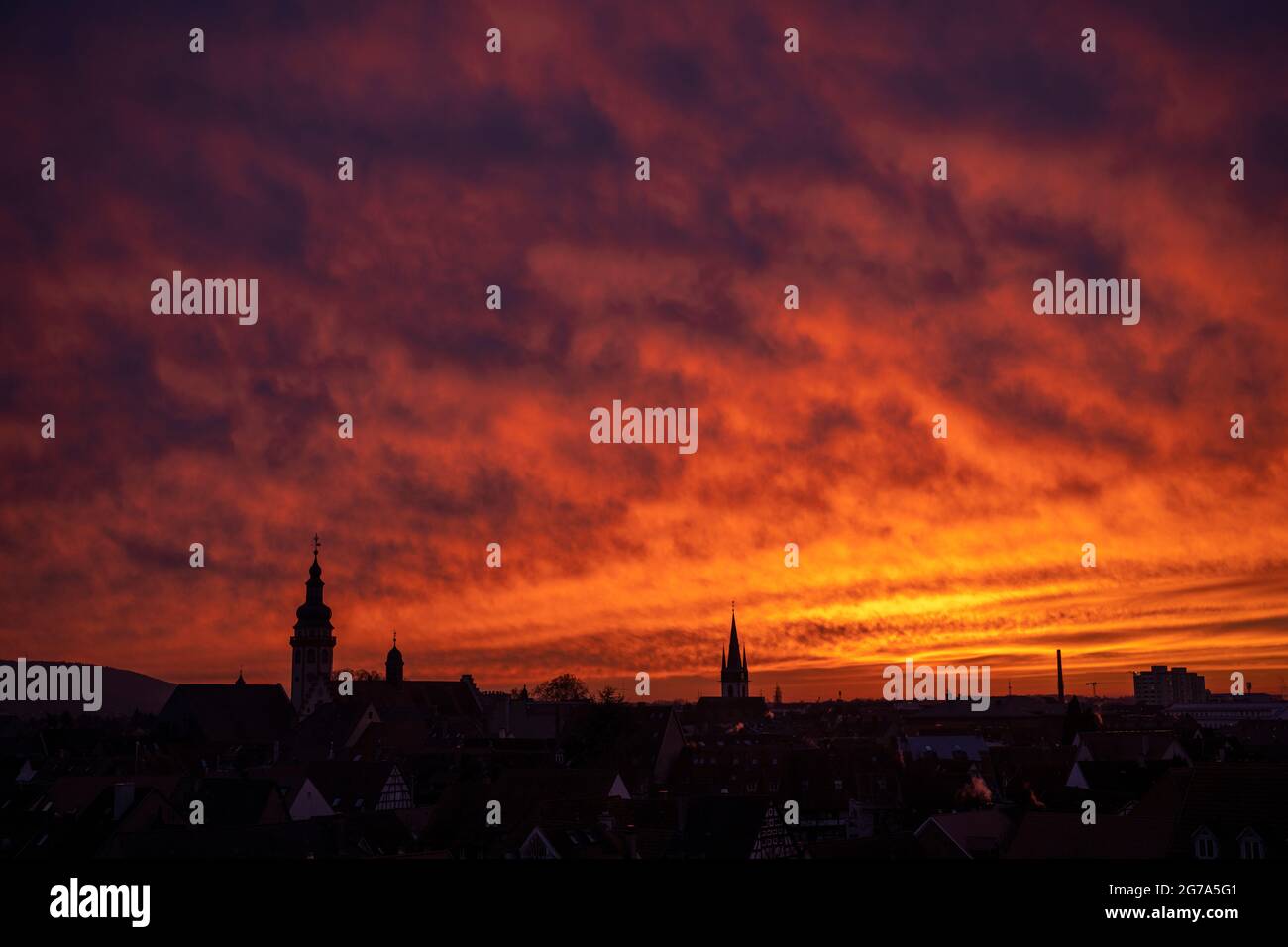 Durlach city skyline at sunset hi-res stock photography and images - Alamy