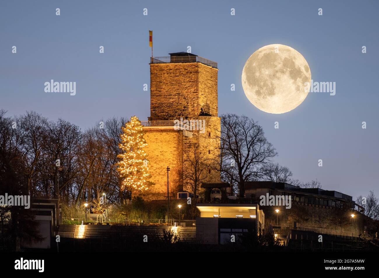 The turmberg with a full moon hi-res stock photography and images - Alamy