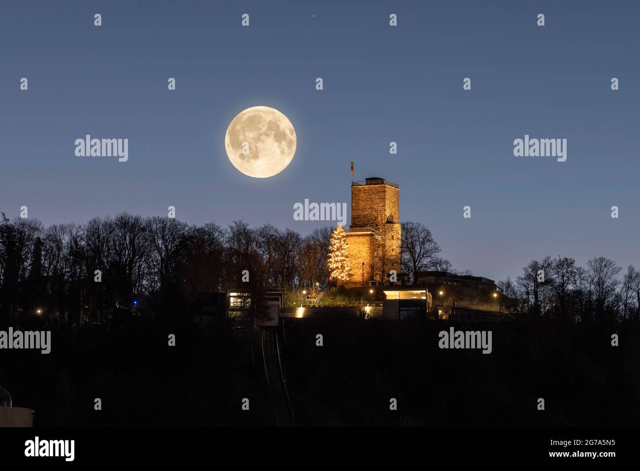 The turmberg with a full moon hi-res stock photography and images - Alamy