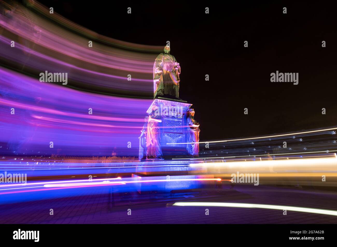 Germany, Baden-Wuerttemberg, Karlsruhe, monument to Grand Duke Karl ...