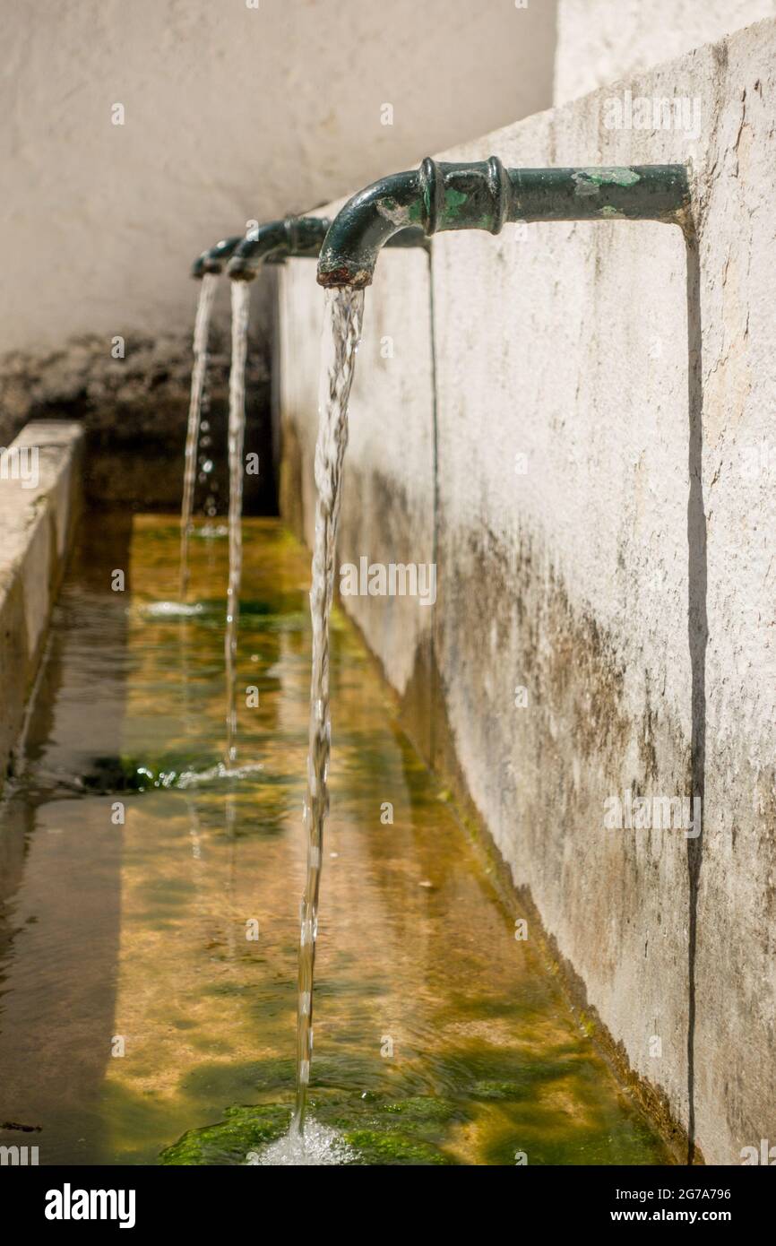 Ancient water faucets at Cortijo de la Fuensanta, an old construction ...