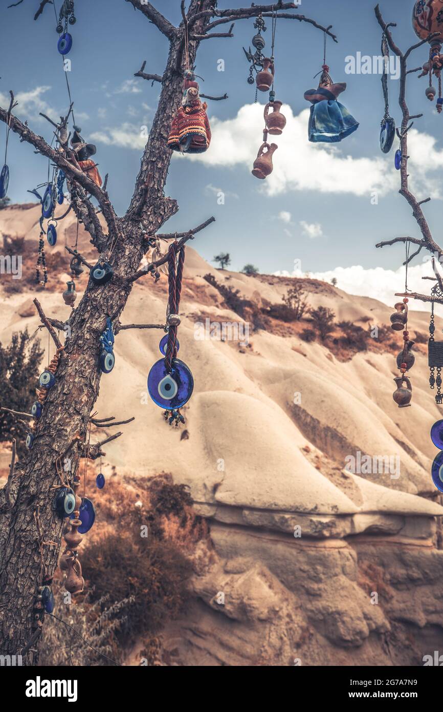 Amulets against evil eye on tree Stock Photo - Alamy
