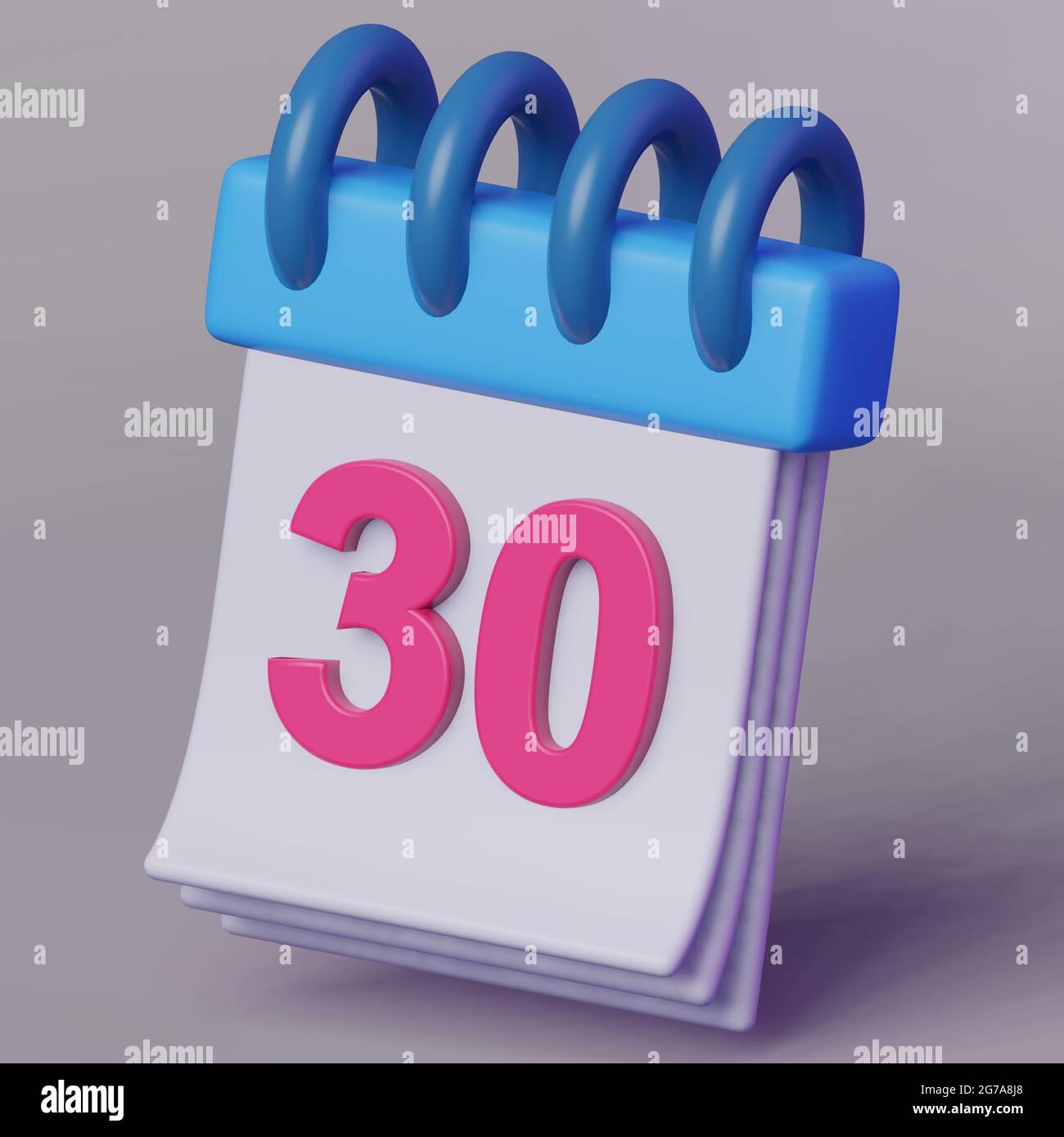 3d illustration of minimal calendar isolated Stock Photo - Alamy