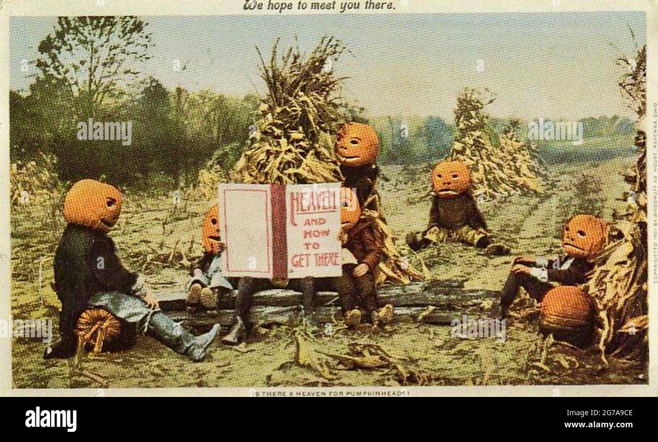 Heaven and How to Get There - Pumpkin Heads Heaven - 1901 Stock Photo ...