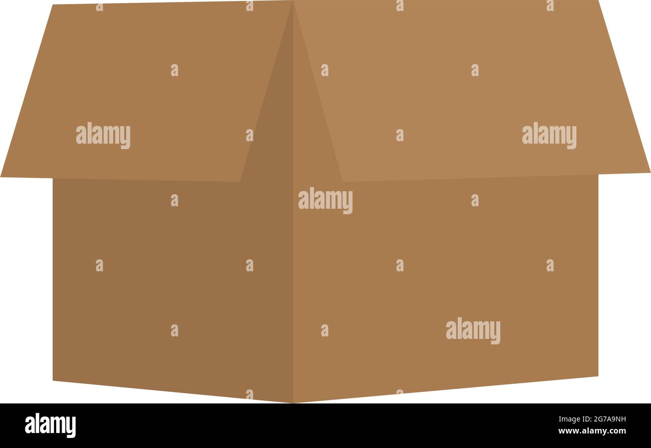 carton box icon on white background Stock Vector Image & Art - Alamy