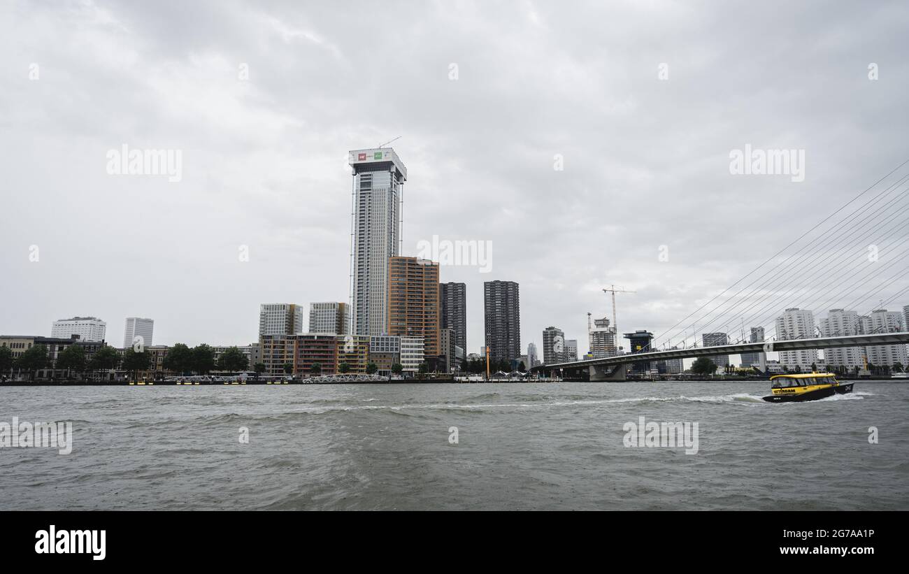 The Zalmhaven Tower, New Building in Rotterdam, 4 juli 2021, Rotterdam ...