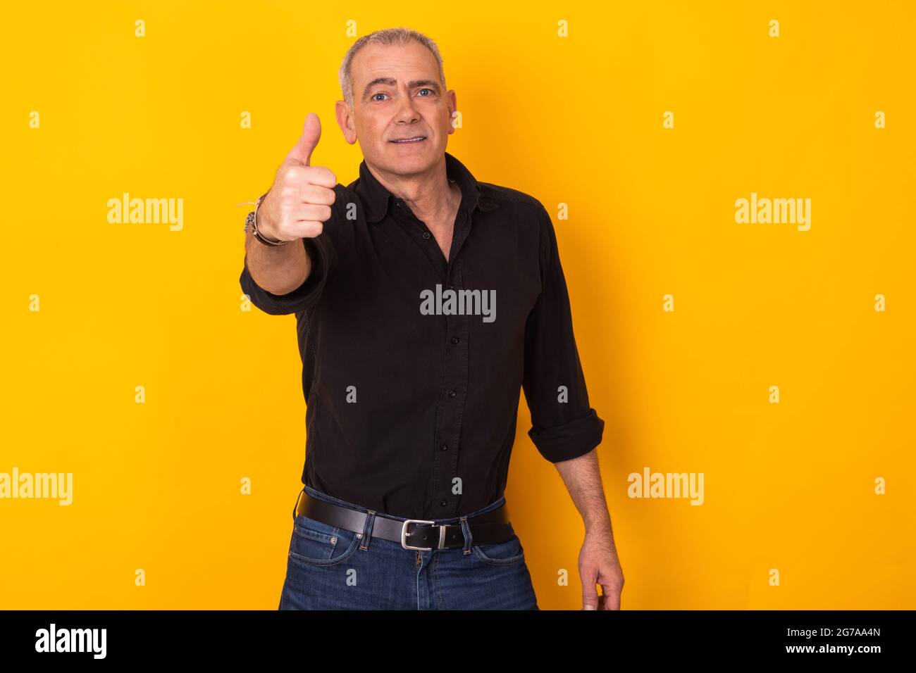 isolated man with okay or approval sign Stock Photo - Alamy