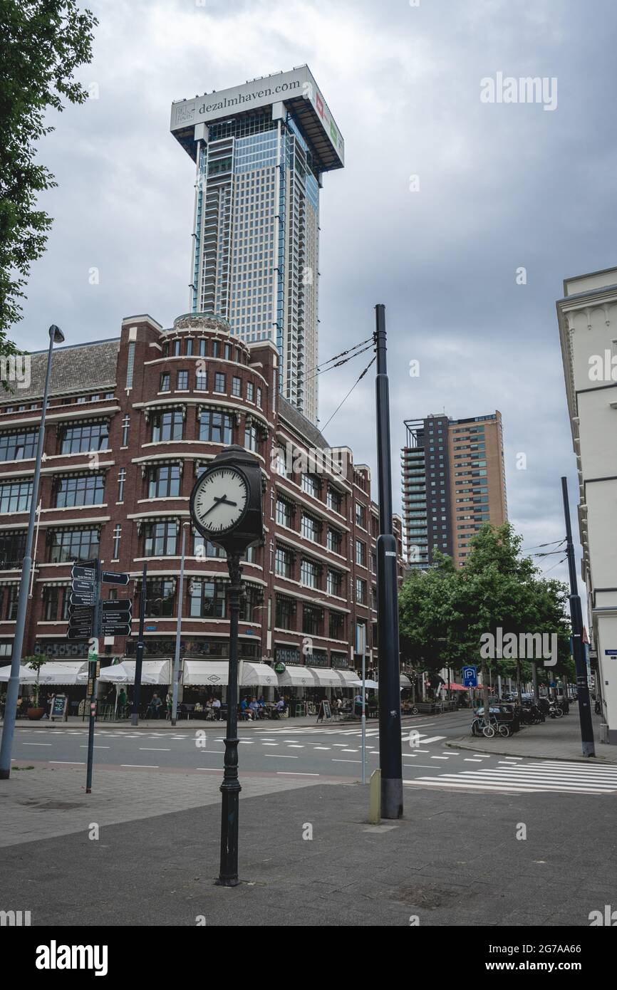 The Zalmhaven Tower, New Building in Rotterdam, 4 juli 2021, Rotterdam ...