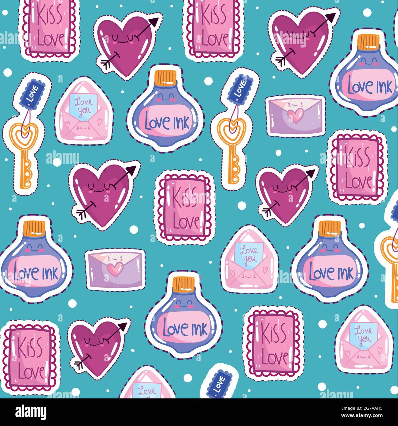 love romantic stickers Stock Vector Image & Art - Alamy