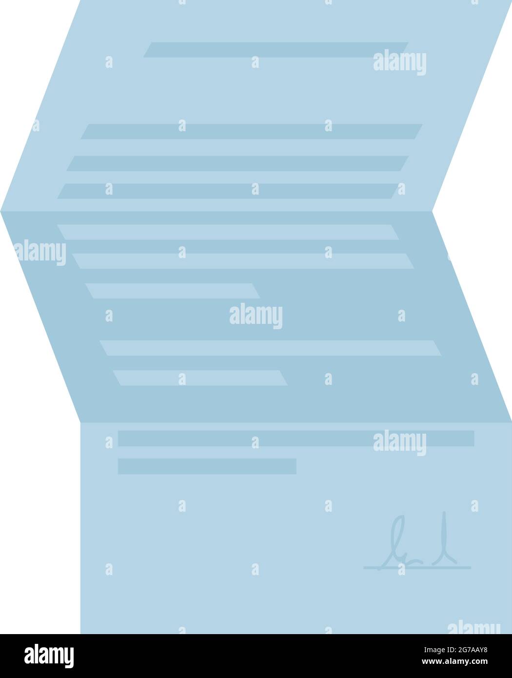 folded document paper on white background Stock Vector Image & Art - Alamy