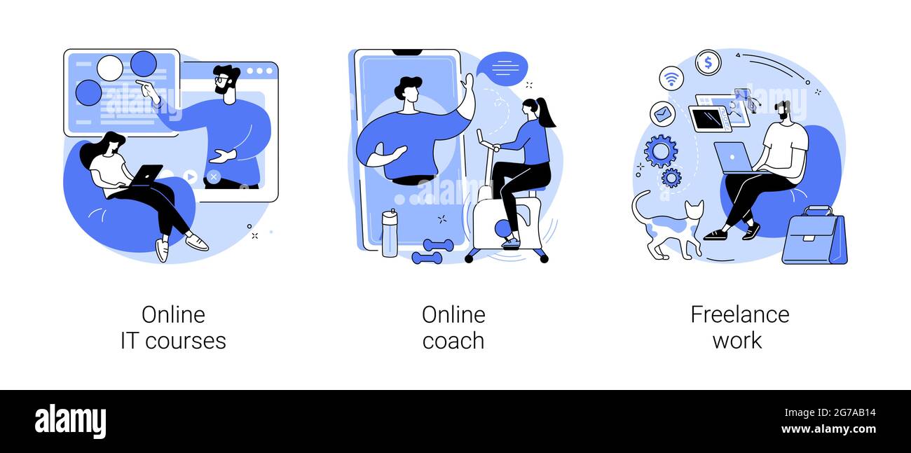 Freelancer job abstract concept vector illustrations Stock Vector Image ...