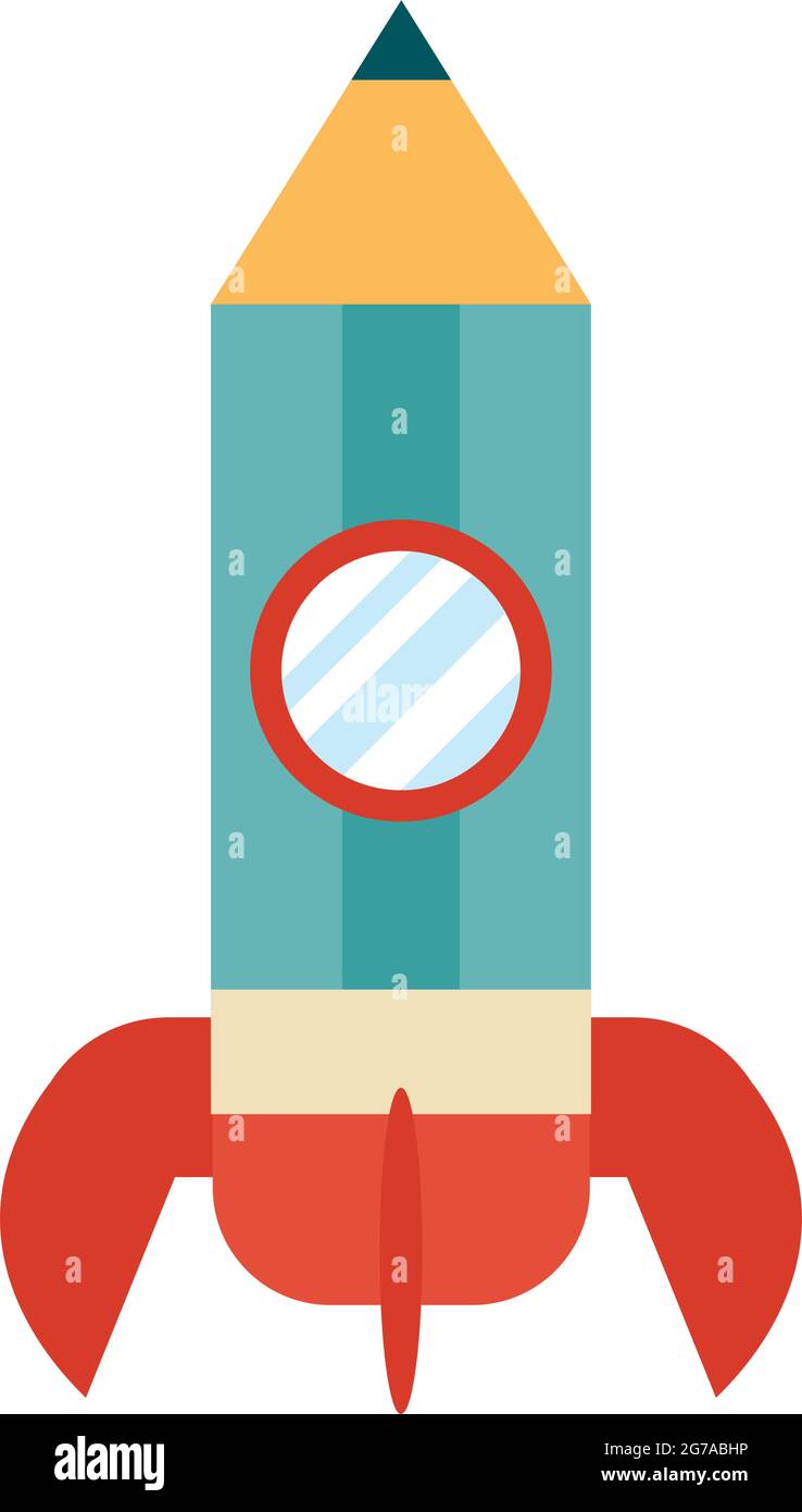 pencil rocket icon on white background Stock Vector Image & Art - Alamy