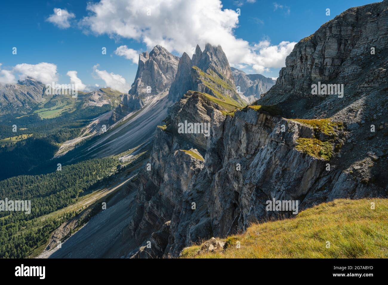 Beautiful landscape of Seceda peak in Dolomites Alps, Odle mountain ...