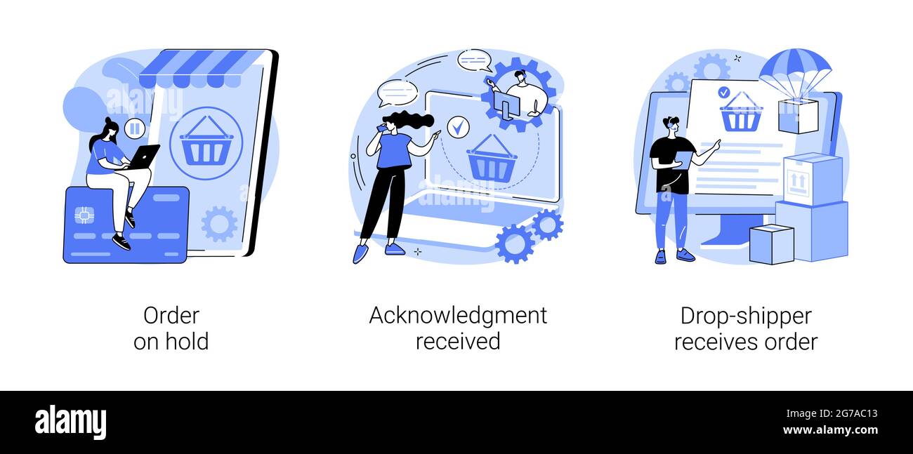 Booking processing abstract concept vector illustrations Stock Vector ...