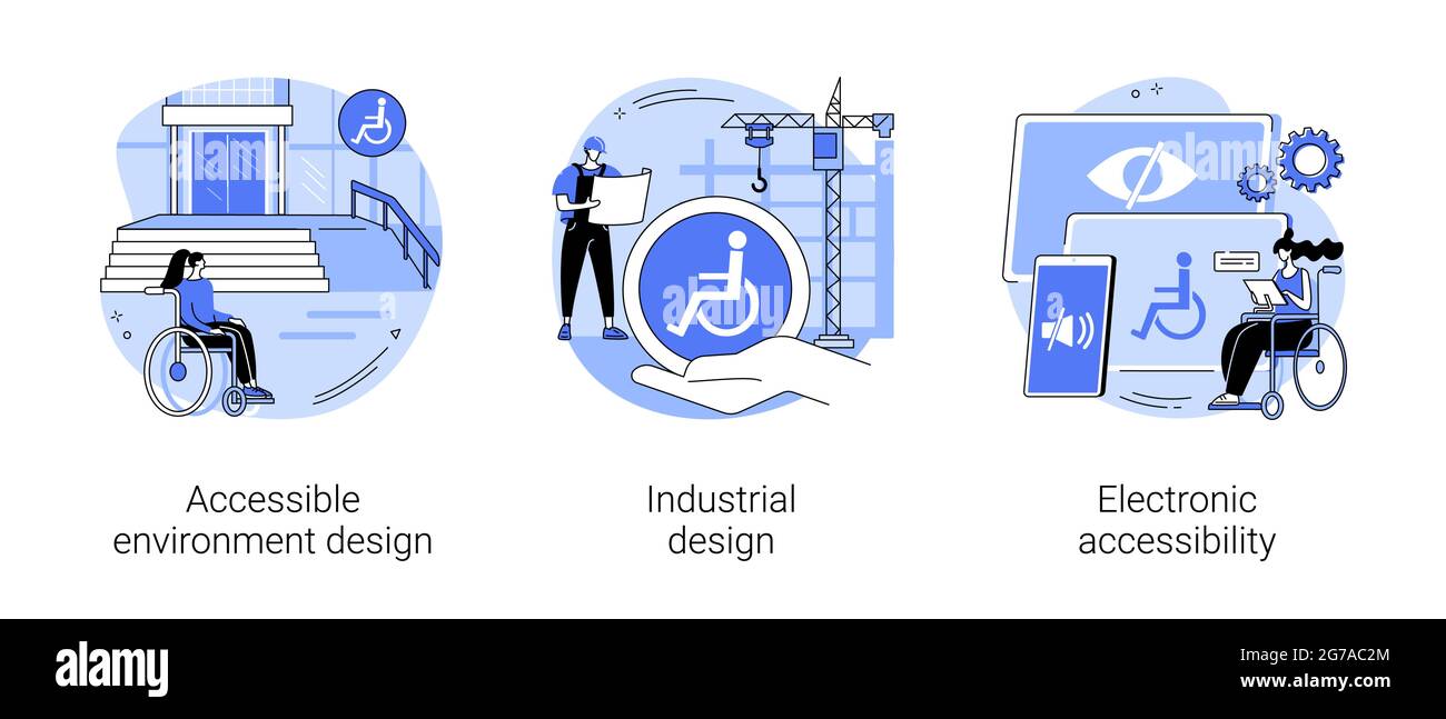 Barrier-free environment abstract concept vector illustrations Stock ...