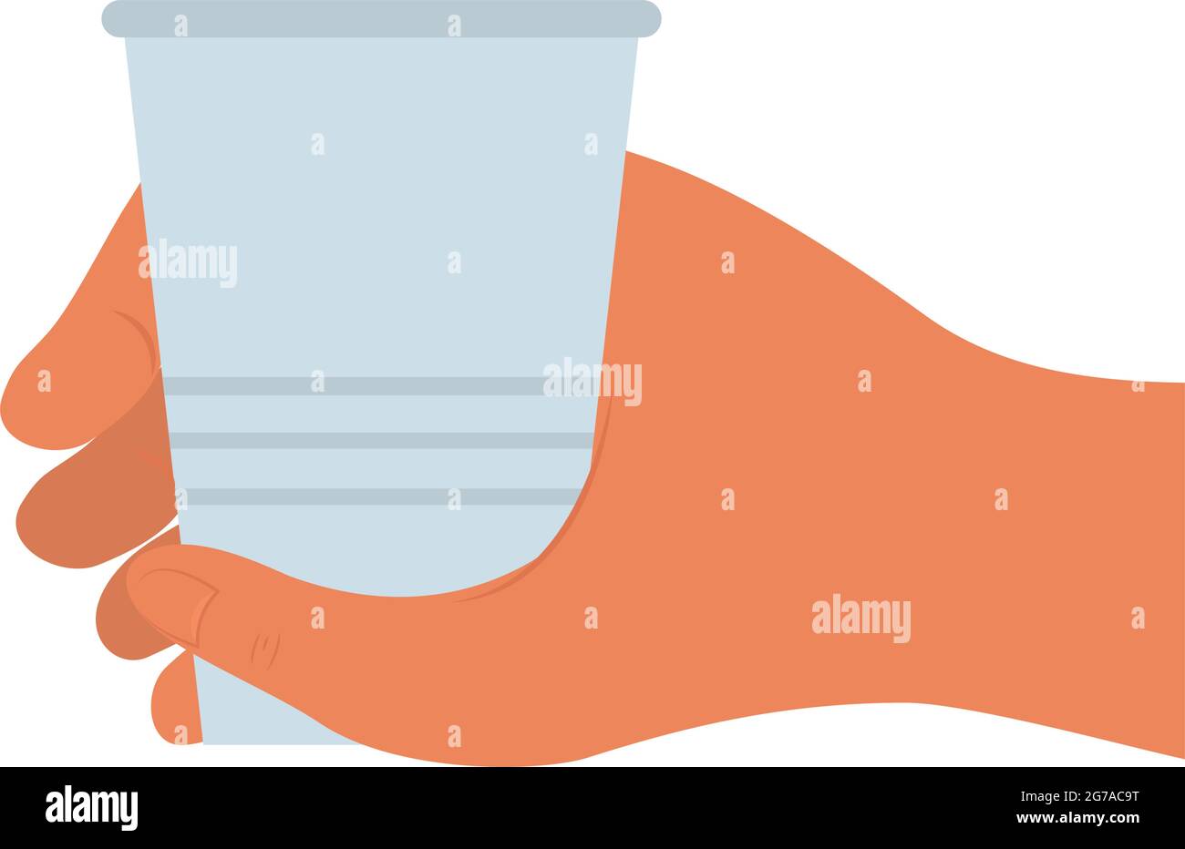 hand with a plastic cup Stock Vector Image & Art - Alamy