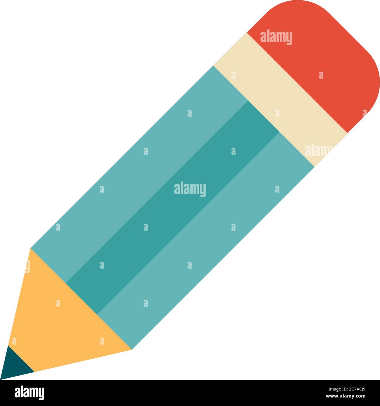 blue pencil icon on white background Stock Vector Image & Art - Alamy