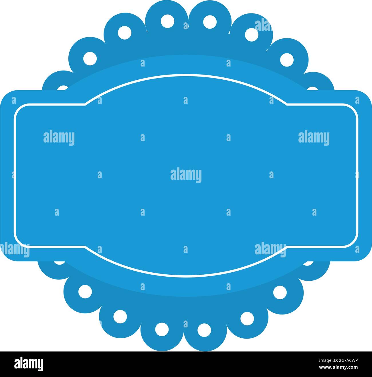decorative empty blue banner icon Stock Vector Image & Art - Alamy