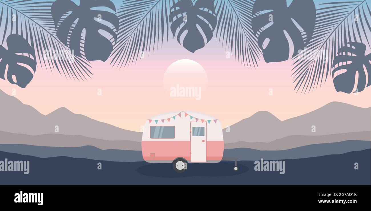 Camping on beach family Stock Vector Images - Alamy