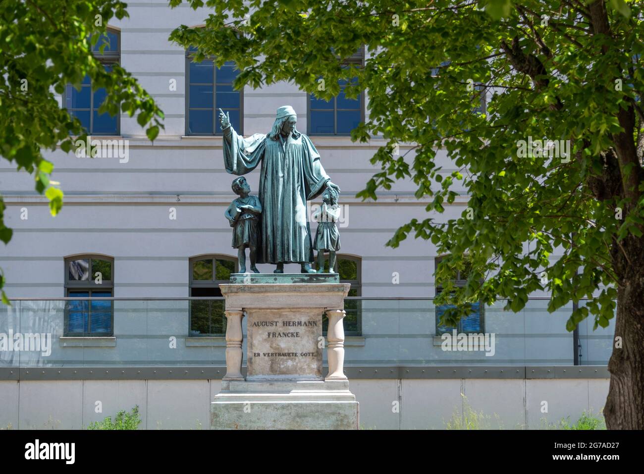 Francke monument in the francke foundations in halle saale hi-res stock ...