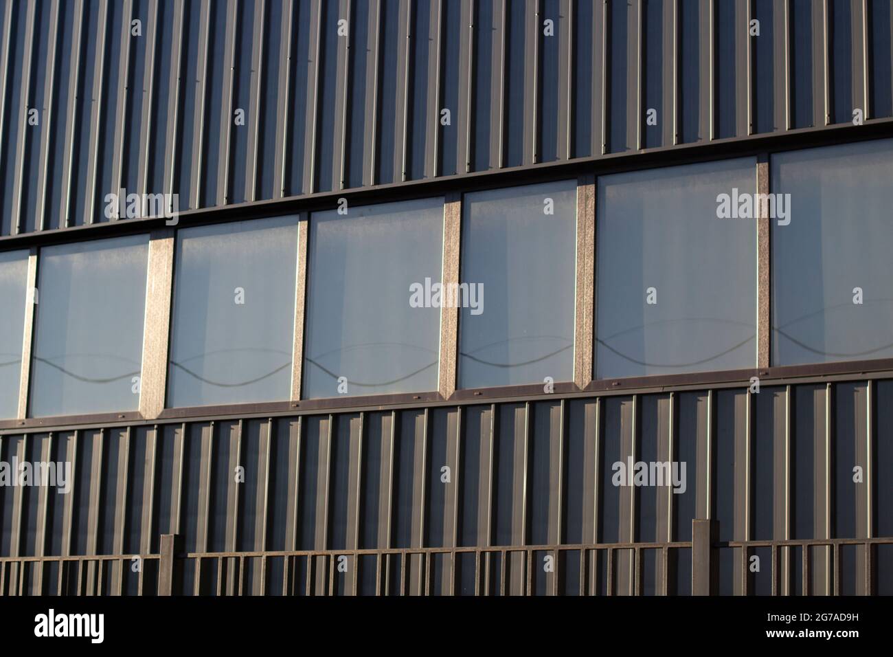 Windows in an office building. industrial architecture. Elements of ...