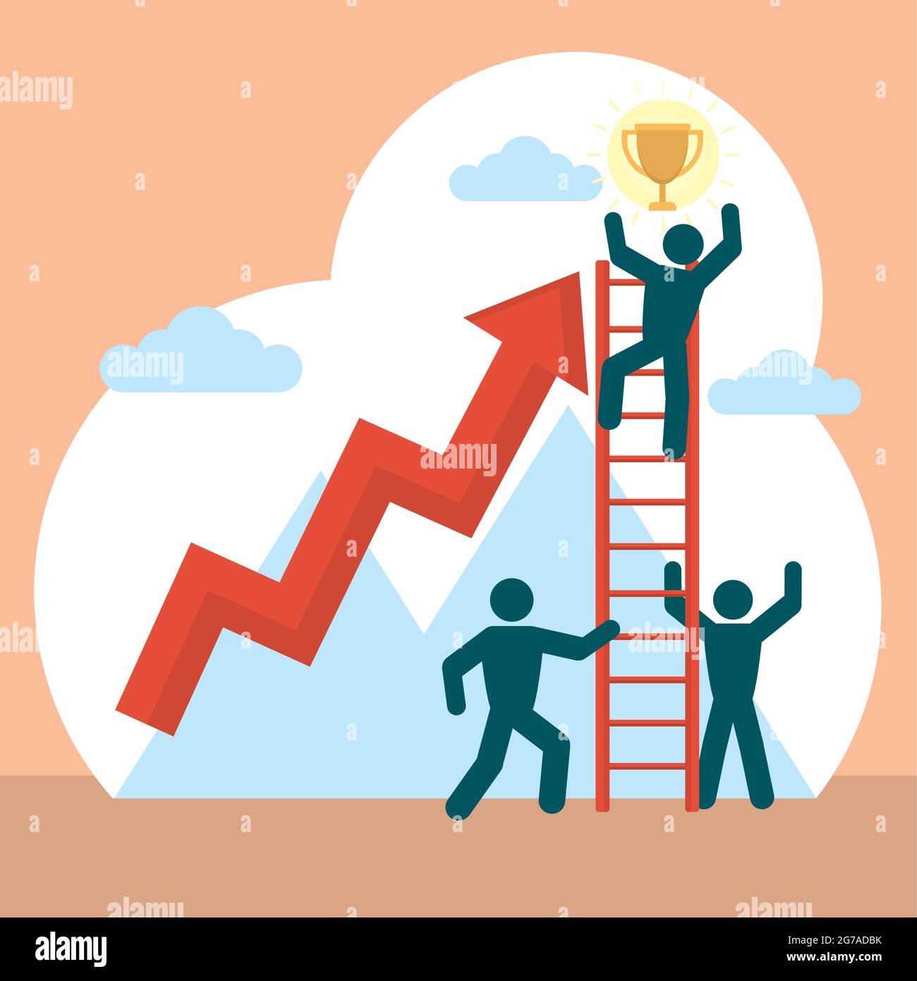 coaching and teamwork illustration design Stock Vector Image & Art - Alamy