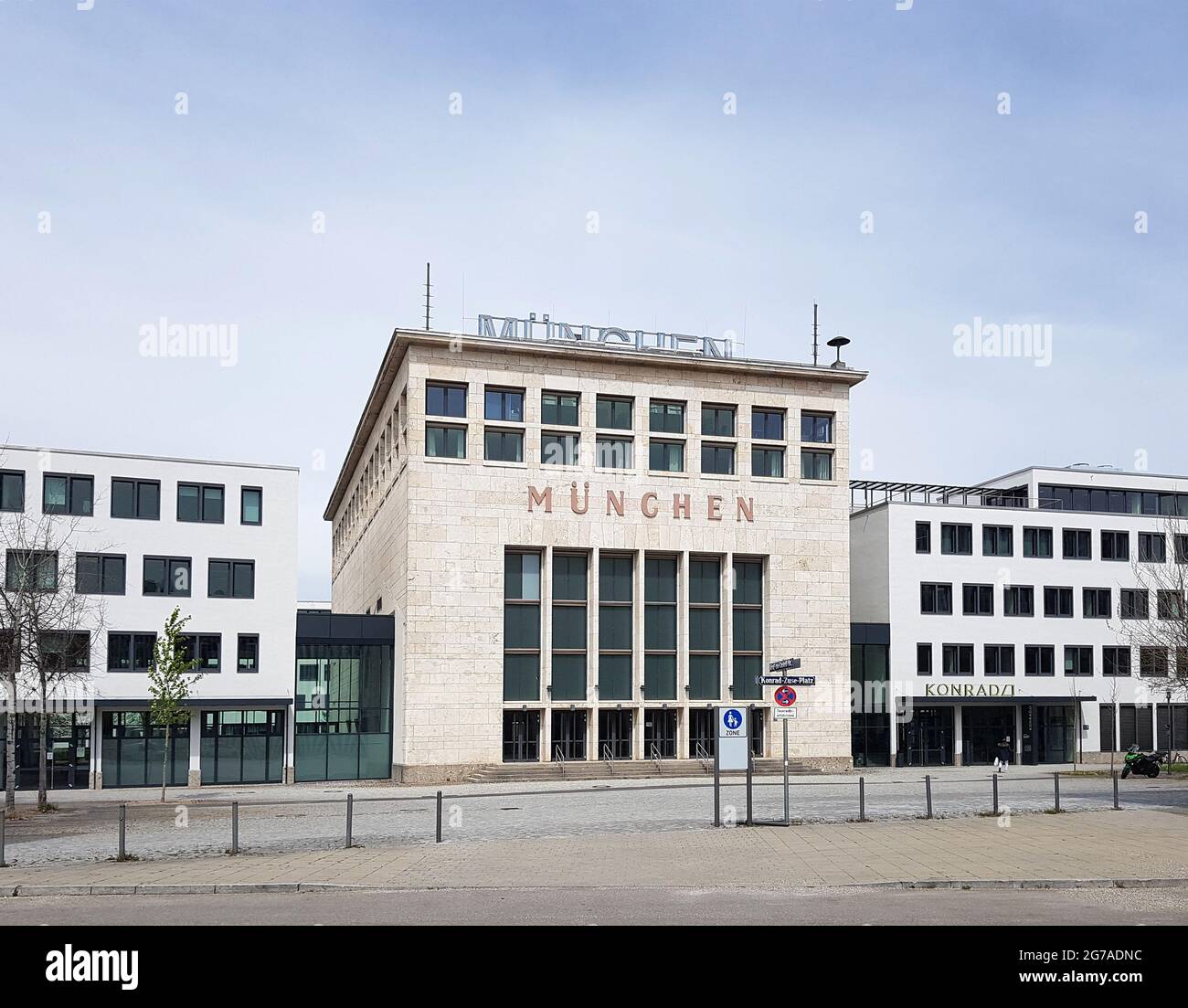 Former reception hall of the old Munich-Riem airport Stock Photo - Alamy