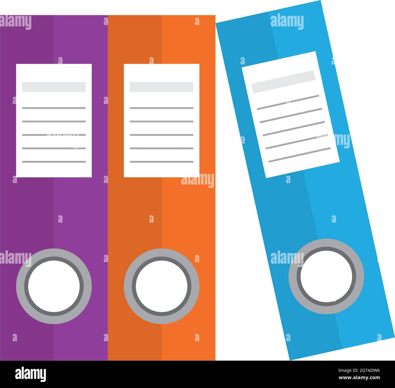 row of office binders design Stock Vector Image & Art - Alamy
