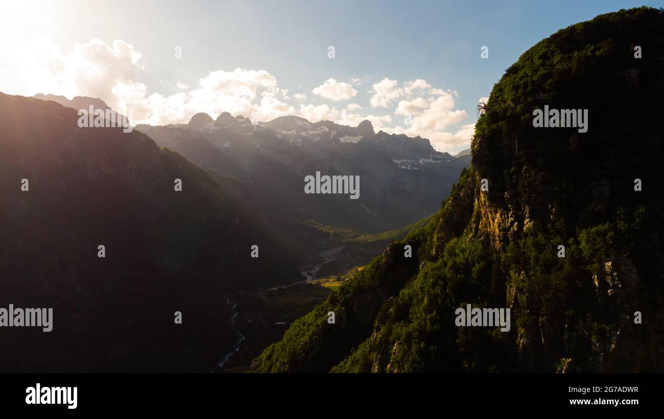 Beautiful landscape in Albania with mountains Stock Photo - Alamy