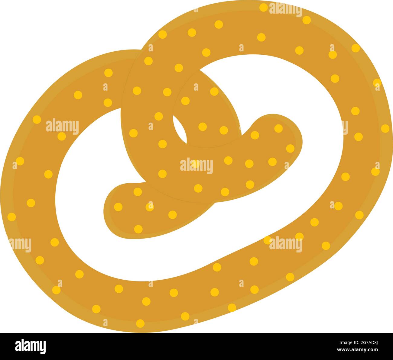 Salty pretzel isolated on Stock Vector Images - Alamy