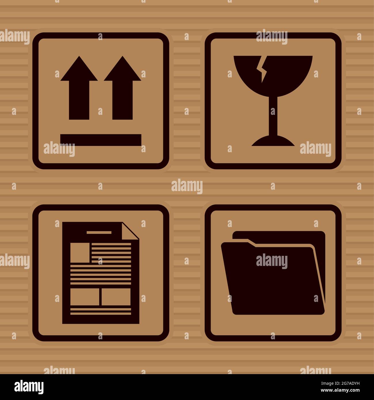 packaging signs icon set design Stock Vector Image & Art - Alamy