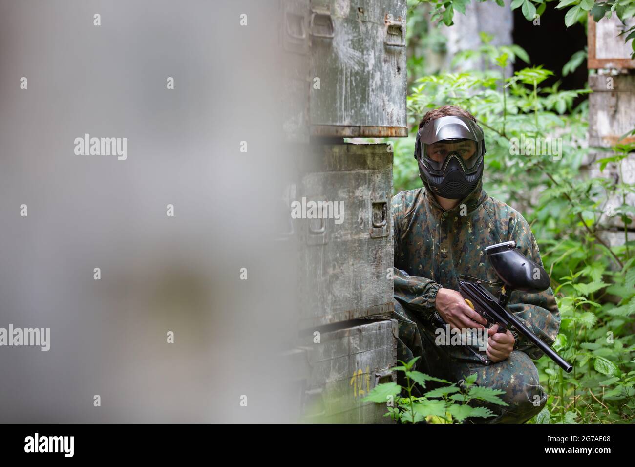 Paintball Player Silhouette High Resolution Stock Photography and ...
