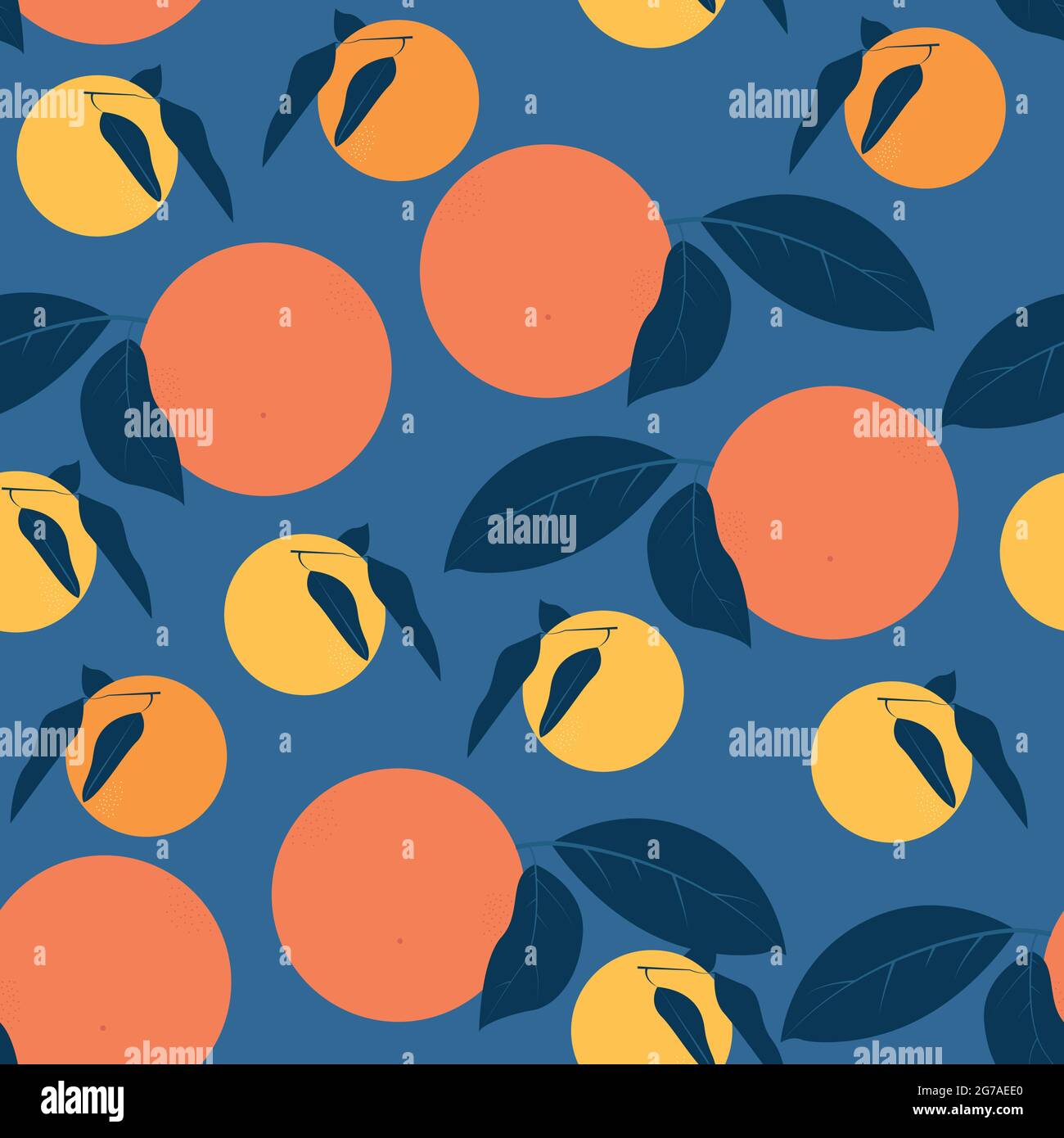 Citrus fruits seamless pattern Vector illustration in flat design Stock ...
