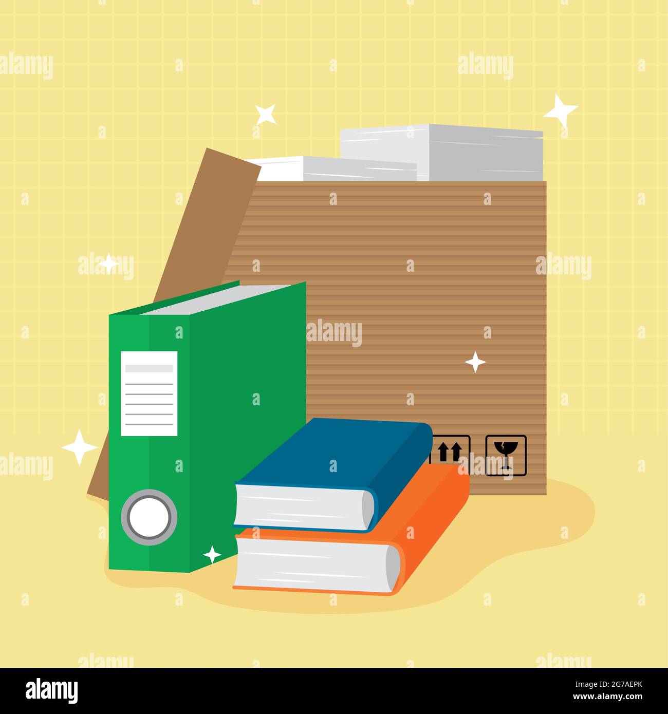 office binders and paperwork illustration Stock Vector Image & Art - Alamy