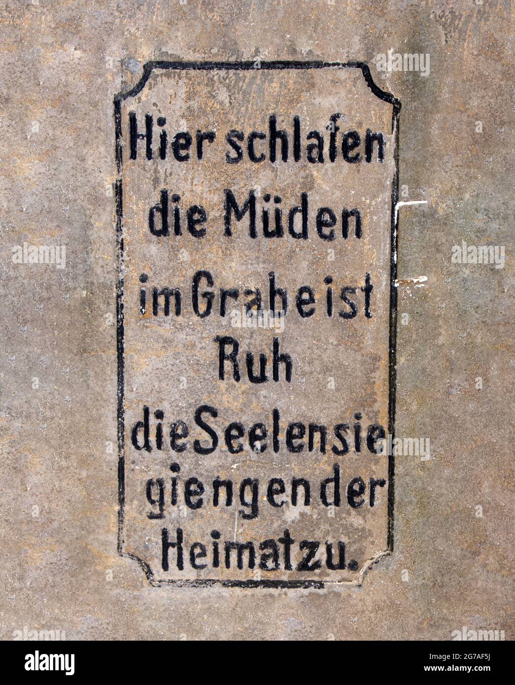 Cemetery inscription hi-res stock photography and images - Alamy
