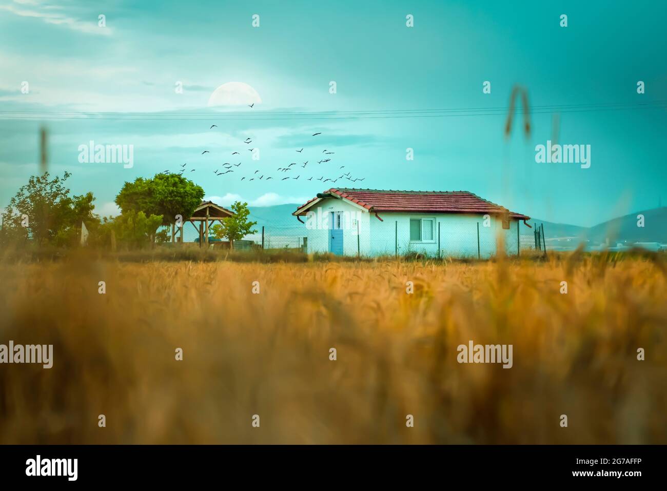 Country house night under hi-res stock photography and images - Alamy