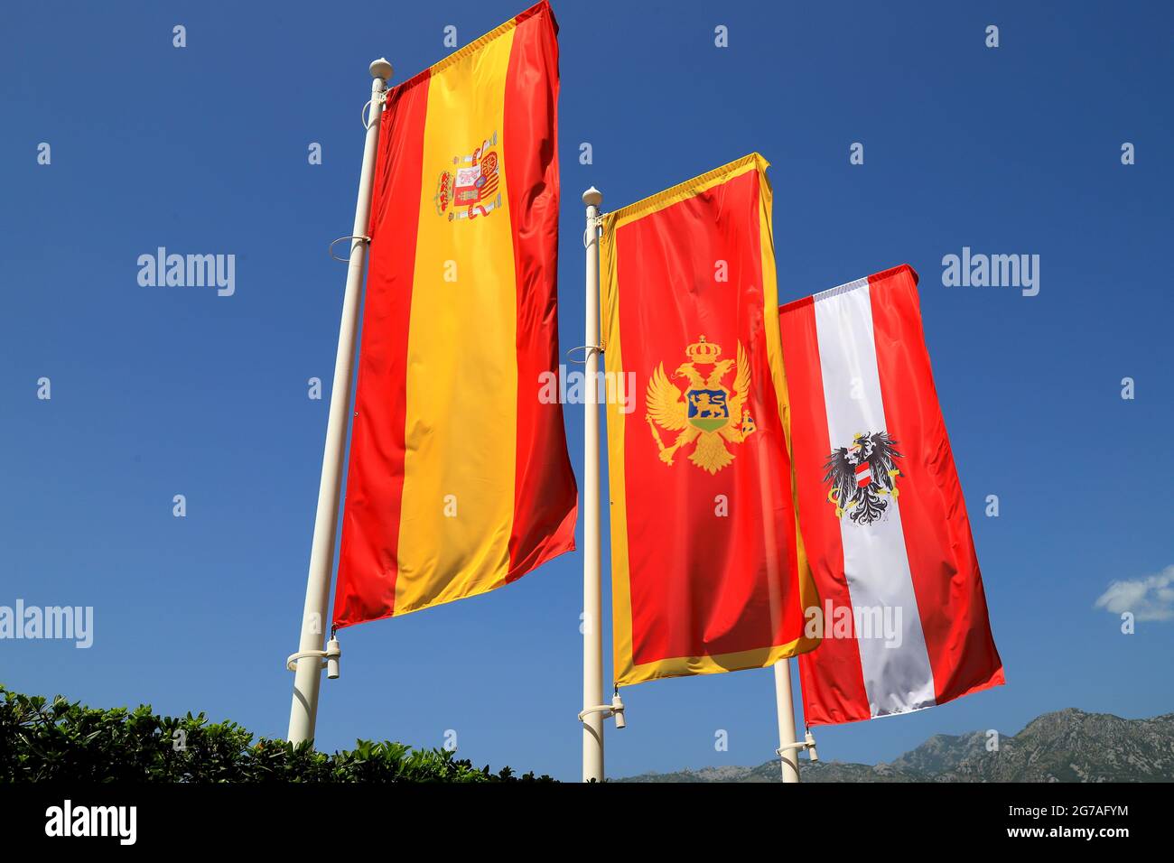 Austria montenegro flag hi-res stock photography and images - Alamy