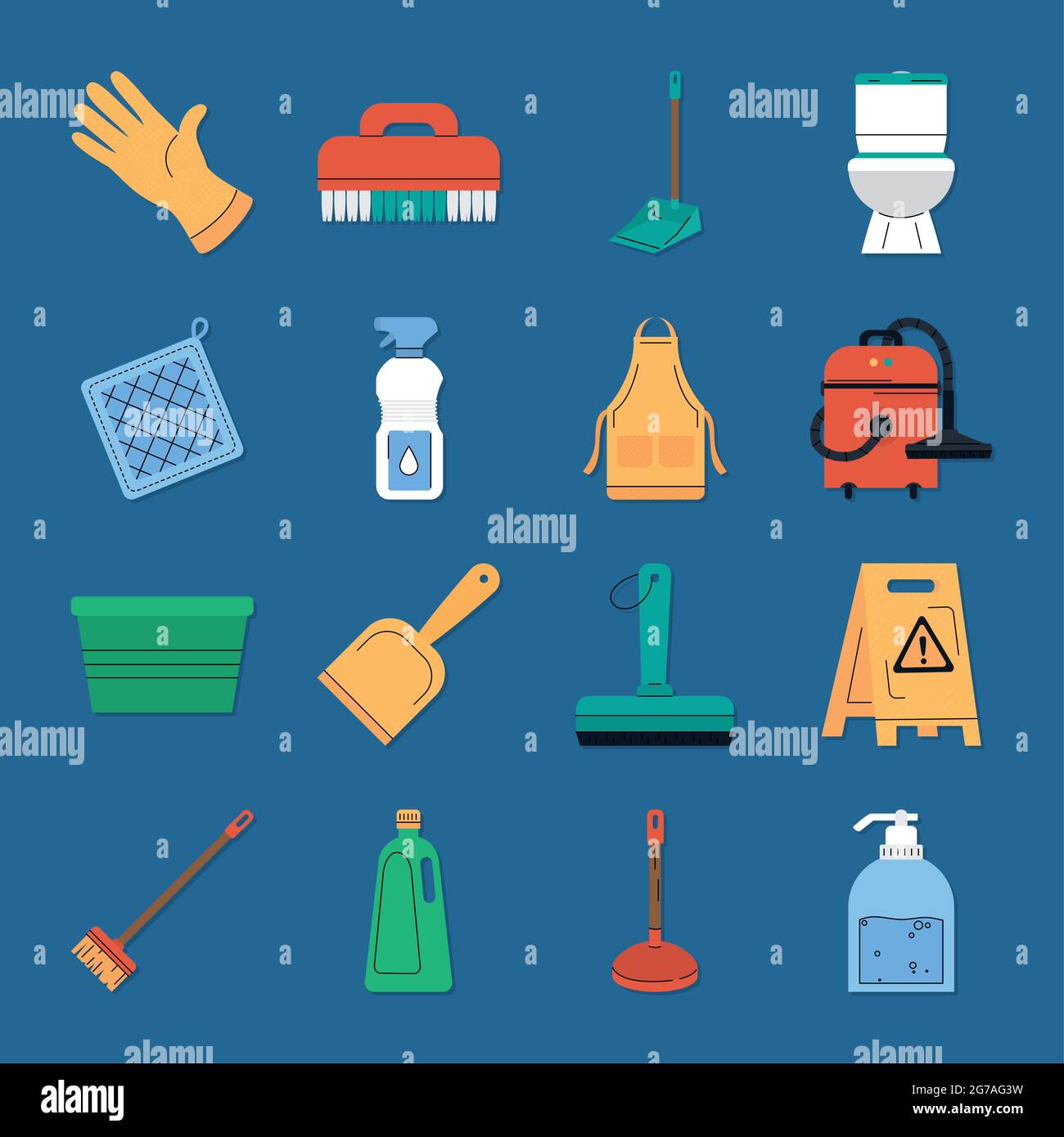 cleaning household icon collection design Stock Vector Image & Art - Alamy